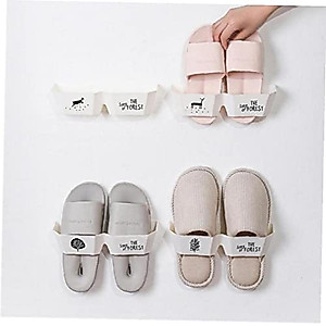1pc Shoes Storage Rack Shoes Shelf Organizer Convenient Wall-Mounted Adhesive Shoes Rack Wall Hanging Shoes Organizer Hanger Random Style