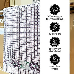 Samuel Lamont Poli Dri 100% Cotton Dish Towel - Lavender Sprigs
