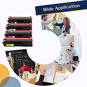 Colorking Compatible Toner Cartridge Replacement for Brother TN433 TN-433 TN433BK TN431 Toner for Brother HL-L8360CDW HL-L8360CDWT MFC-L8900CDW HL-L8260CDW MFC-L8610CDW MFC-L9570CDW Printer(4 Pack)