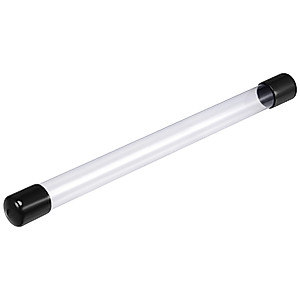 MECCANIXITY Clear Storage Tube 23x25mm Small Plastic Round Tubing with Caps Rigid Bottle Container 300mm/12 Inch for Item Stored