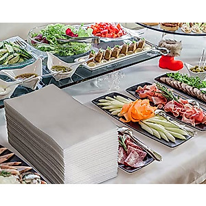 100 Disposable Linen Feel Guest Towels - Paper Hand Towels for Bathroom - Cloth Like White Paper Towel - Cocktail Hand Napkins - Highly Absorbent, Soft Fancy Guest Hand Towels 12" X 17" (Pack Of 100)