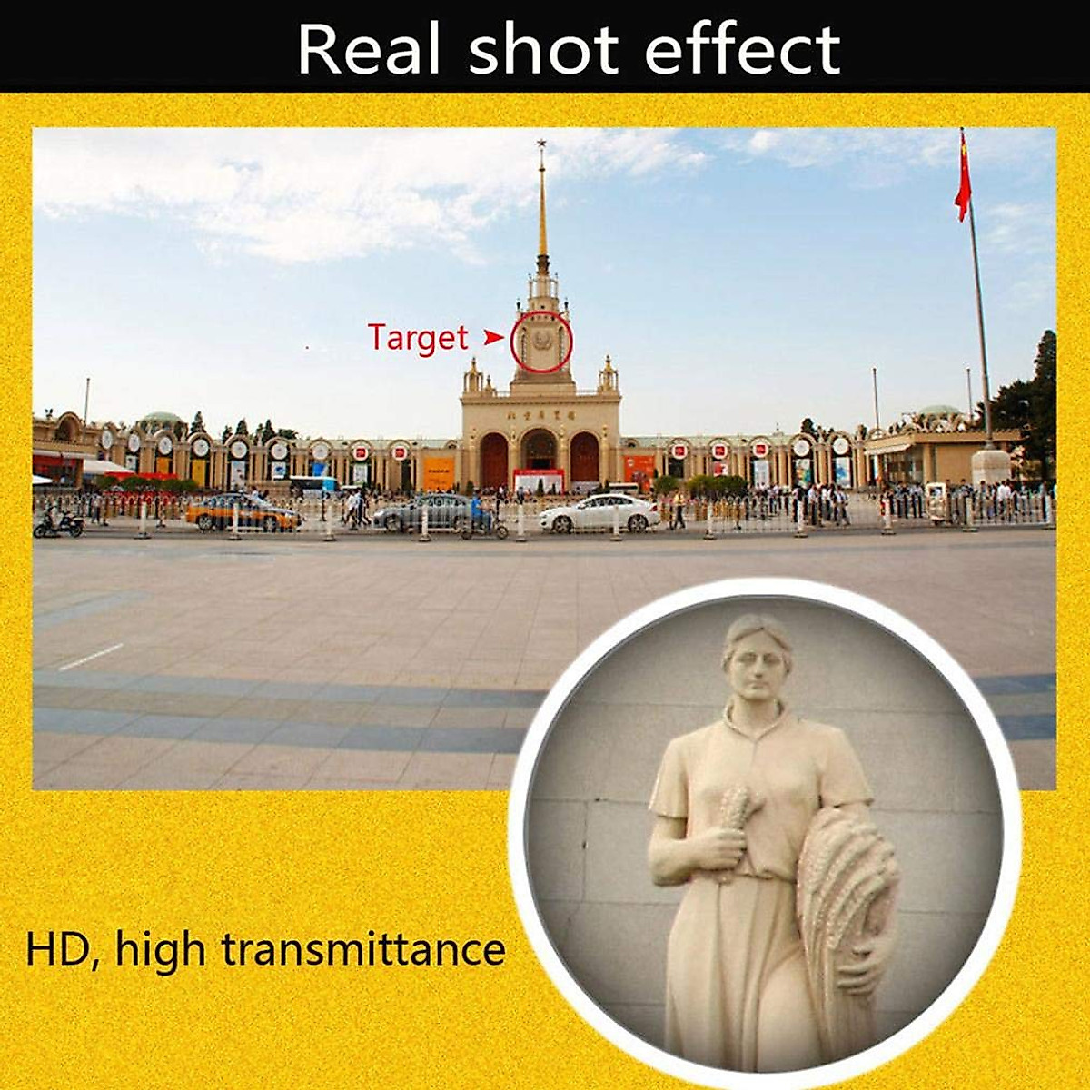 Toxz High Power 16X40 HD Optics BAK4 Night Vision Monocular Telescope Rotate Focus,Black Portable Monocular Telescope