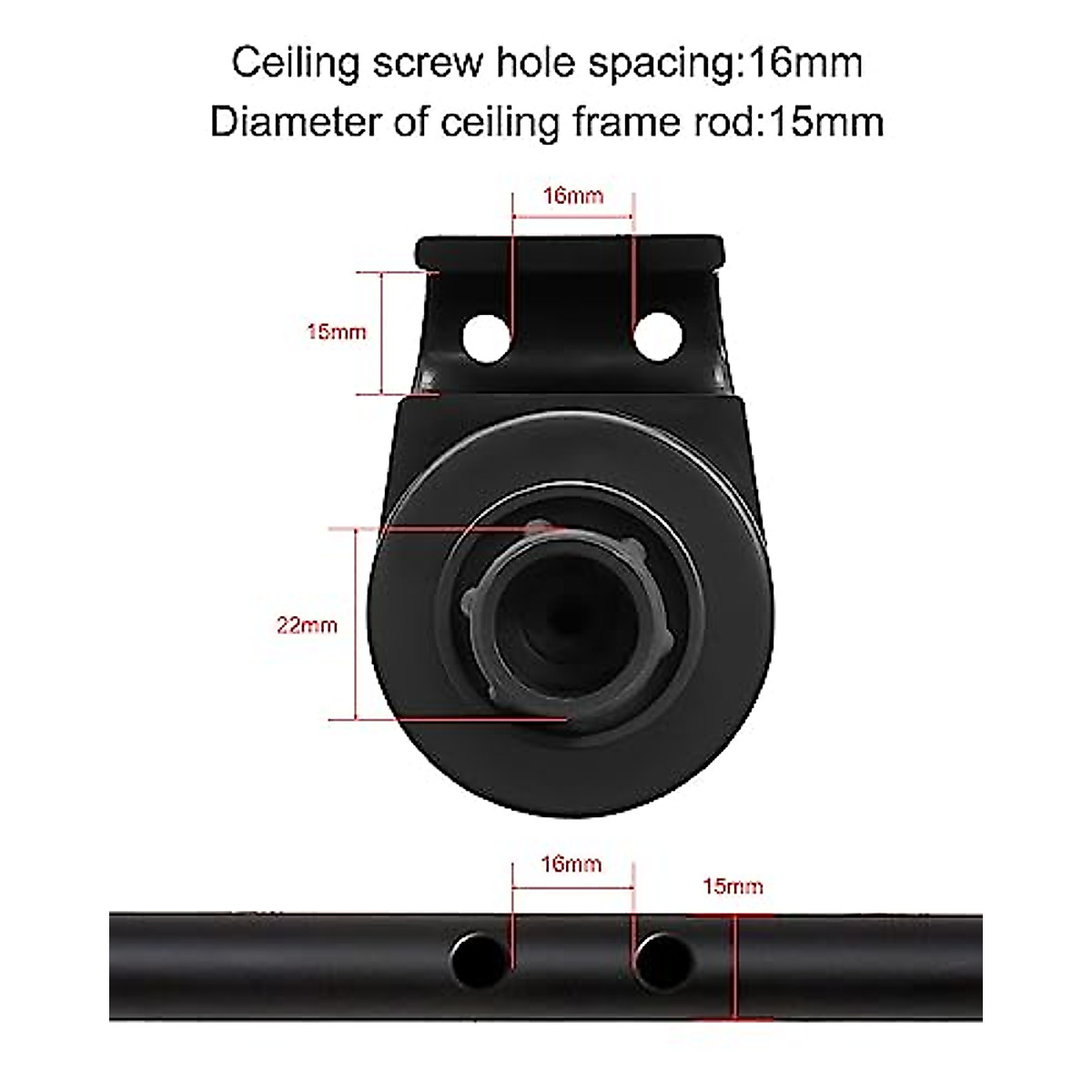 2 Pcs Garden Swing Plastic Fittings, Swing Frame Plastic Fitting to Attach Canopy Frame to Swing Frame, Match Diameter 20-23mm Swing Chair Frame Interface