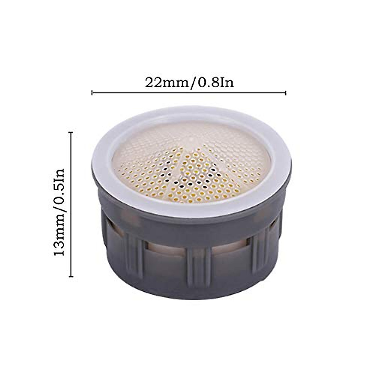 5 Pack 1.5 GPM Regular Size Water-Saving Sink Faucet Aerator Insert Replacements, Flow Restrictor Sink Faucet Aerators Replacement Parts for Bathroom or Kitchen by NIDAYE