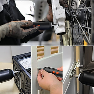 Electric Screwdriver Cordless, Power Screwdriver Set, Includes 5V Cordless Screwdriver Rechargeable with LED Lights, 20pcs Household Bits, USB-C Charging Cable, Magnetizer, Extension Rod, Manual