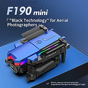 Mini Drone with Dual 4K HD FPV Camera Remote Control Toys Gifts For Kids Adults with Altitude Hold Mode Function, Headless Mode One Key Start, Trajectory Flight, 3-Level Flight Speed (Blue)