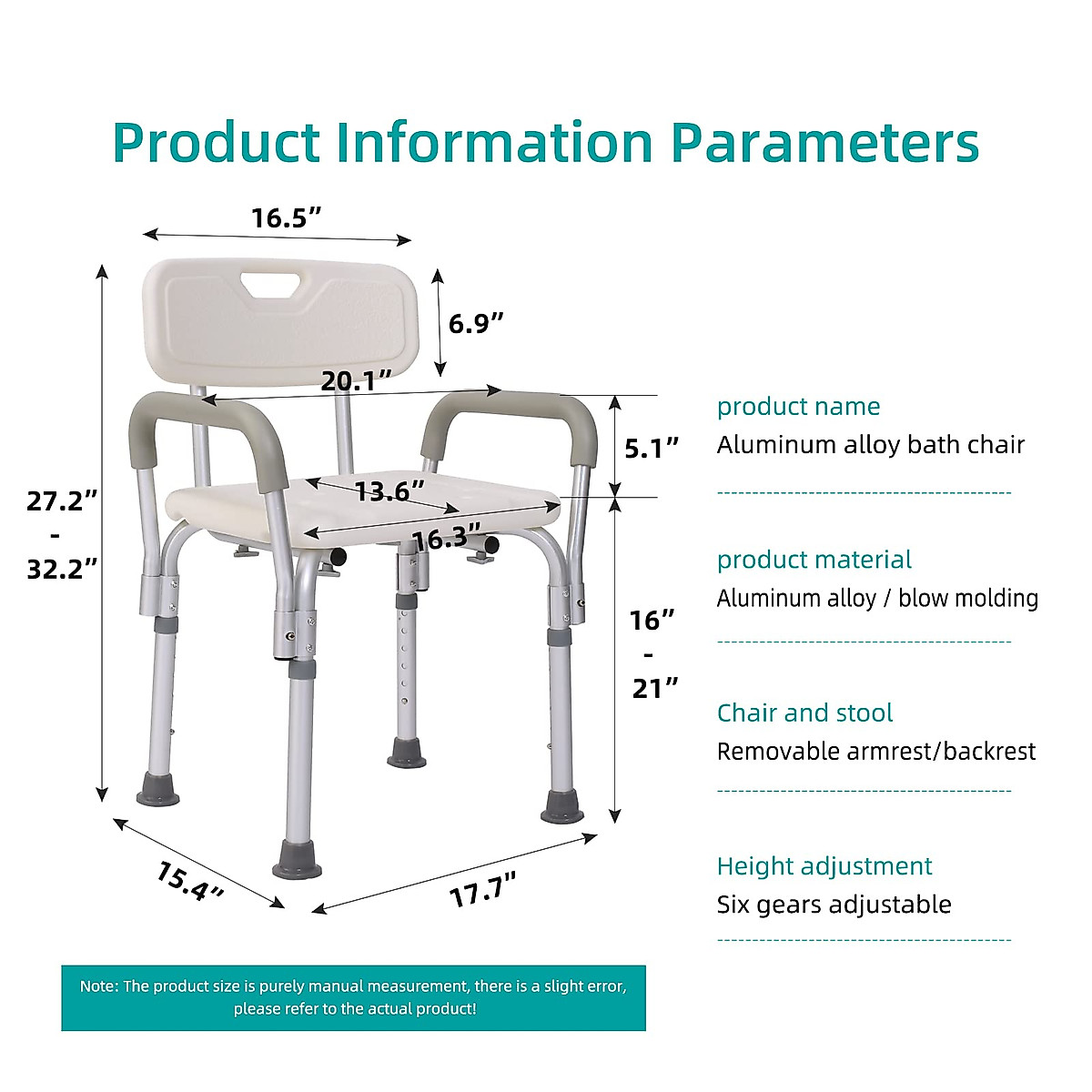 Tool-Free Assembly Spa Bathtub Shower Lift Chair, Adjustable Shower Bench, White Bathtub Lift Chair with Arms