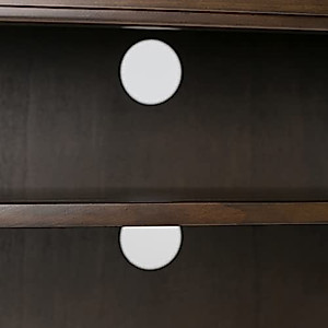 SIMPLIHOME Carlton SOLID WOOD 54 Inch Wide Transitional TV Media Stand in Dark Tobacco Brown for TVs up to 60 Inches, For the Living Room and Entertainment Center