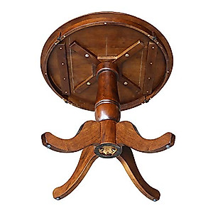 International Concepts 30-Inch Round Pedestal Dining Table, Espresso