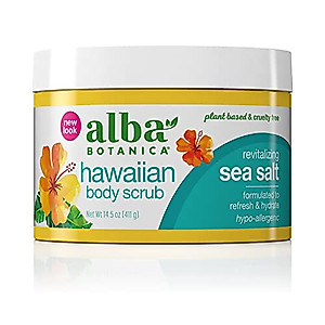 Alba Botanica Hawaiian Body Scrub, Revitalizing Sea Salt, 14.5 Oz