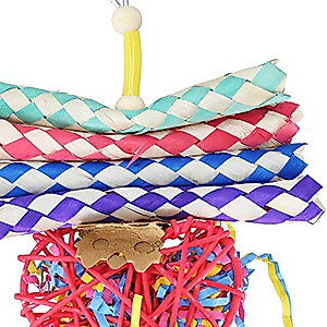 Bonka Bird Toys 1730 Foraging Heart Forage Shredding Natural Parrot Quaker Parrotlet Cockatoo Finch