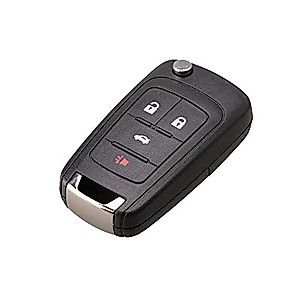 Keyless Remote 4 Button Flip Car Key Fob for Equinox Verano Sonic and Other Vehicles That Use FCC OHT01060512