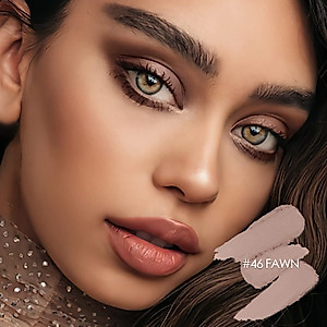 FOCALLURE Shimmer and Matte Cream Eyeshadow Stick,Smooth Brilliant Eye Brightener Pencil,High Pigment Eye Highlighter Pen for Women,Long Lasting Waterproof Eye Shadow and Liners Makeup (FAWN)