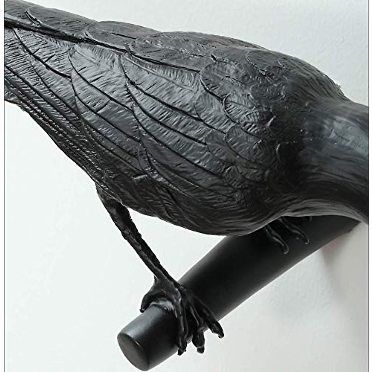 MAYOLA Birds Table Lamps, Wall Lamp Resin Crow Desk led Lighting Fixture for Living Room, Bedroom, Office, College Dorm (Left-Wall-Black)