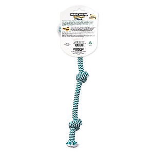 Mammoth Flossy Chews Extra Fresh Rope Tug – Premium Cotton-Poly Yarn with Floss Tug Toy for Dogs – Interactive Dog Rope Toy – Tug Dog Chew Toy for Small Dogs - Small, 15”