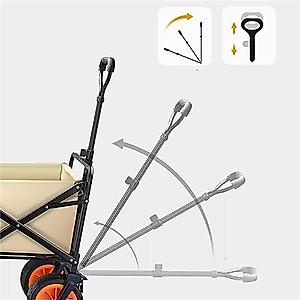 Garden Wagon Folding Wagon Utility Wagon Outdoor Utility Wagon 8" Wheel Portable Collapsible Camping Cart Garden Shop Sport Beach Hand Trolley Bearing
