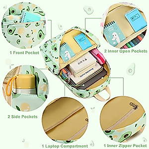 CAMTOP Backpack for Girls Kids School Backpack with Lunch Box Preschool Kindergarten BookBag Set(Avocado)