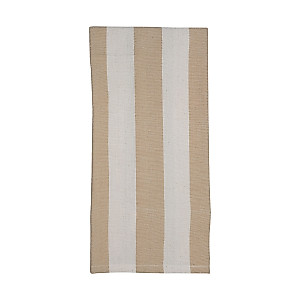 Foreside Home and Garden Set of 4 Embroidered Cross Brown Cotton Tea Towels