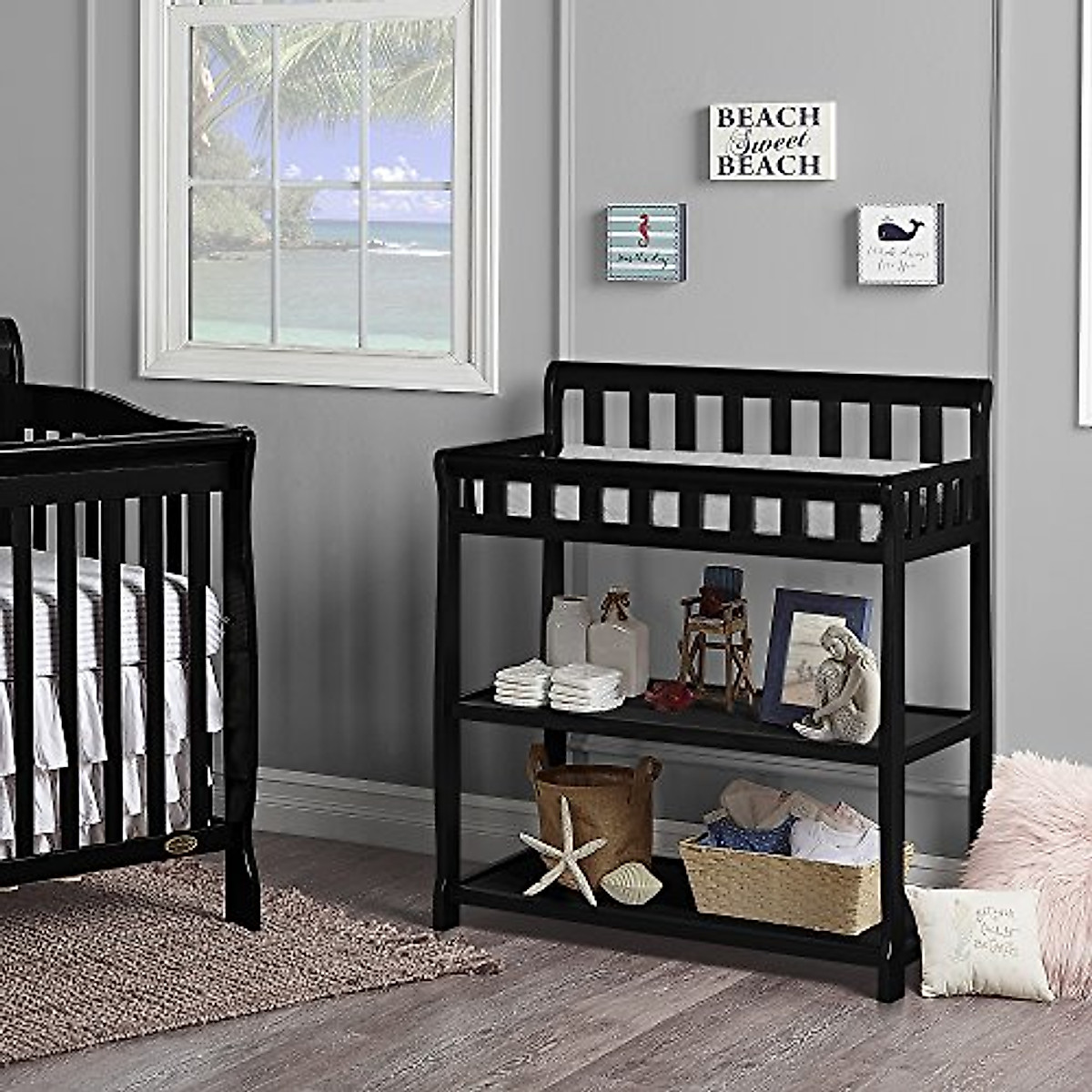Dream On Me Ashton Changing Table, Black , 34x20x40 Inch (Pack of 1)