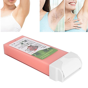Roll-On Wax Cartridge for Hair Removal 100g Roller Depilatory Wax for Body Legs Arms Armpit Bikini Hair Removal Professional or Home Uses(Rose)