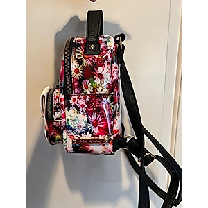 Betsey Johnson Kitsch Mini Pastel Backpack Floral Pug Puppy Dog Design Great Gift Idea Women's Fashion Bag Tote Handbag Purse