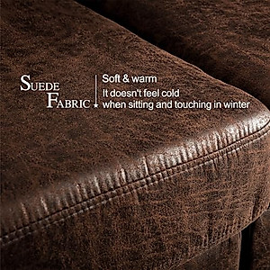 XIZZI Convertible Sectional Sofa Couch L Shaped Sofa 3-Seat Couch with Reversible Chaise for Living Room,L Shaped 97 inches Dark Brown