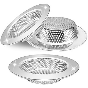 2PCS Kitchen Sink Strainer, Universal Sink Drain Filter, Sink Basket Strainer, 4.5 Inch Stainless Steel Sink Drain Strainer, Food Catcher for Kitchen (Strainers)