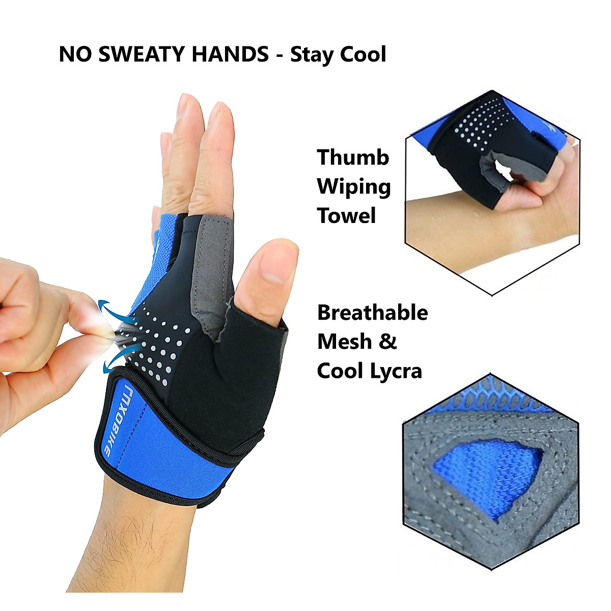 LuxoBike Cycling Gloves Mens Road Bike Gloves for Men-[5MM Gel Pad] Specialized Biking Gloves-[Ultra Breathable] Half Finger Road Bike Bicycle Gloves-[Silicone Antislip] for Cycling