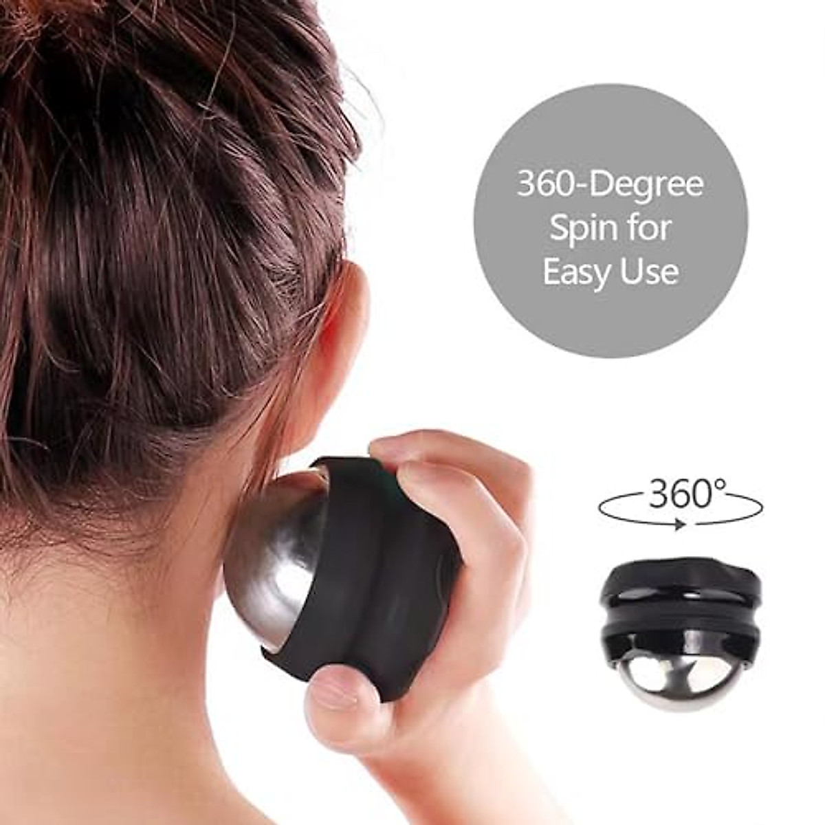 PHCOMRICH Stainless Steel Massage Ball Hand Held Ball Roller Massager Cold and Hot Compress Low Temperature Ice Compress Ball