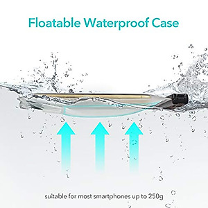YOSH Floatable Waterproof Phone Case, TPU 7.5 Inch Cell Phone Pouch with Floating Airbag for Swimming Raining Bath Compatible for iPhone 12 11 Pro Max XR XS X 8 7 SE Samsung S21 Pixel & More 2-Pack