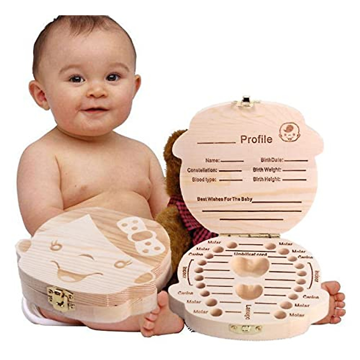 Yoriko 7 Pieces Tooth Fairy Kit Set with Picture Book, Tooth Holder, Tooth Fairy Coin, Sticker, Keepsake Wallet Pouch That Holds Teeth (Baby Girl)