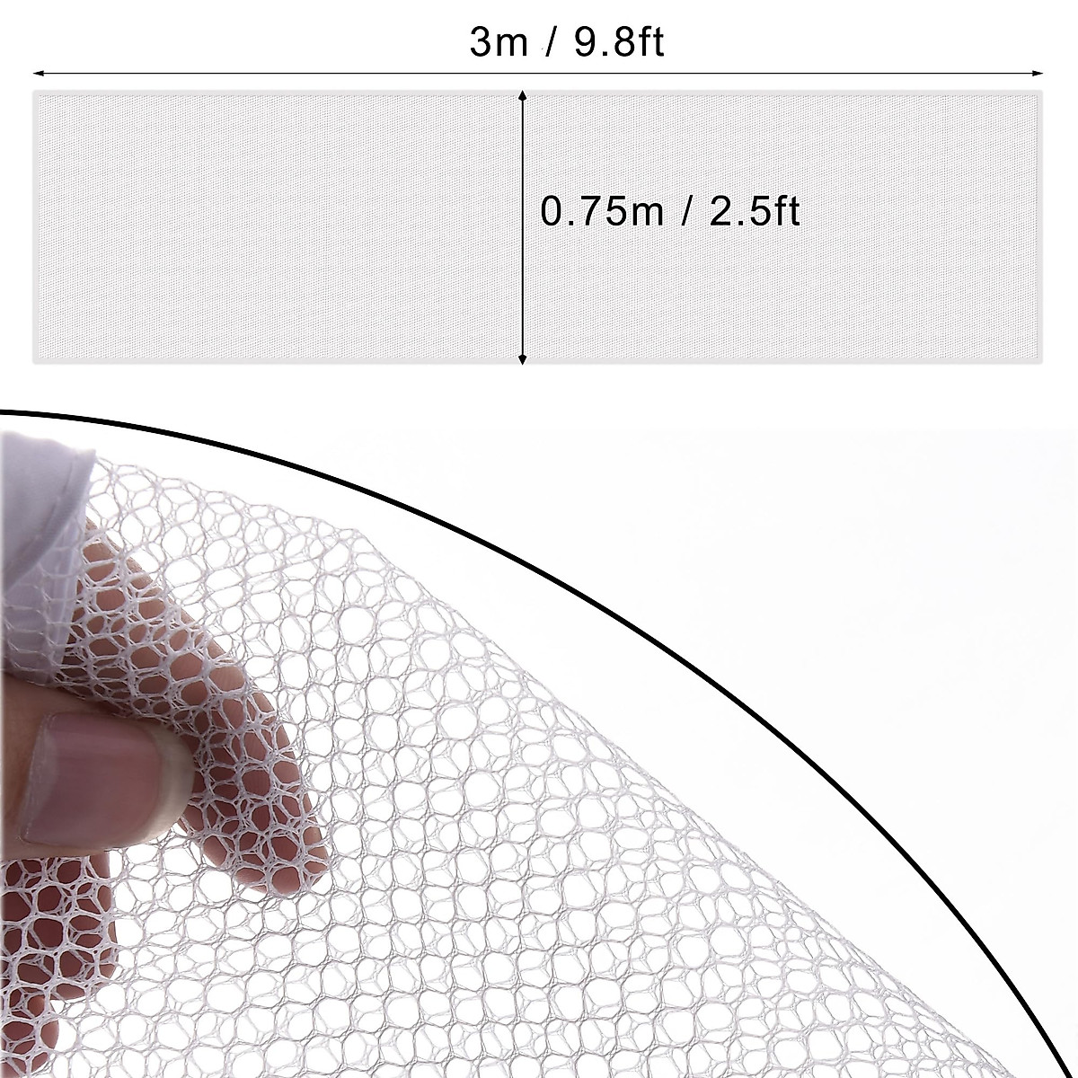 CM 3m Length Safety Rail Net Stair Banister Stair Net with Ropes for Stairs Fence Balcony Baby Bed, Protect Childs Pets Safe