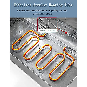 Steam Table Food Warmer 3 Pan,1200w Commercial Countertop Electric Warmers for Food,Stainless Steel Bain Marie Buffet with Lids 21qt Lage Capacity for Hotel and Restaurants