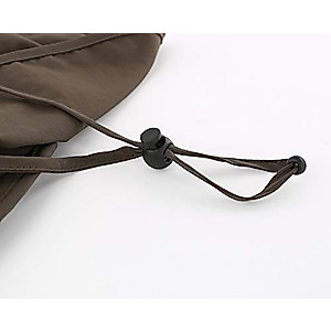 Home Prefer Outdoor UPF50+ Mesh Sun Hat Wide Brim Fishing Hat with Neck Flap (Army Green)