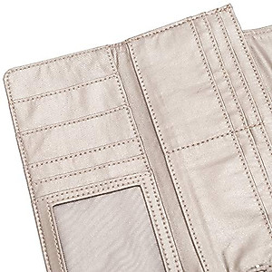 Kipling Women's Money Land, RFID Anti-Hacker Technology, Nylon Snap Wallet, Metallic Glow, One Size