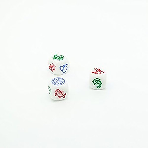 Smartdealspro Fish Prawn Shrimp Crab Chicken Coin Calabash Paper Game Chinese Traditional Gambling Set with 3 Dices