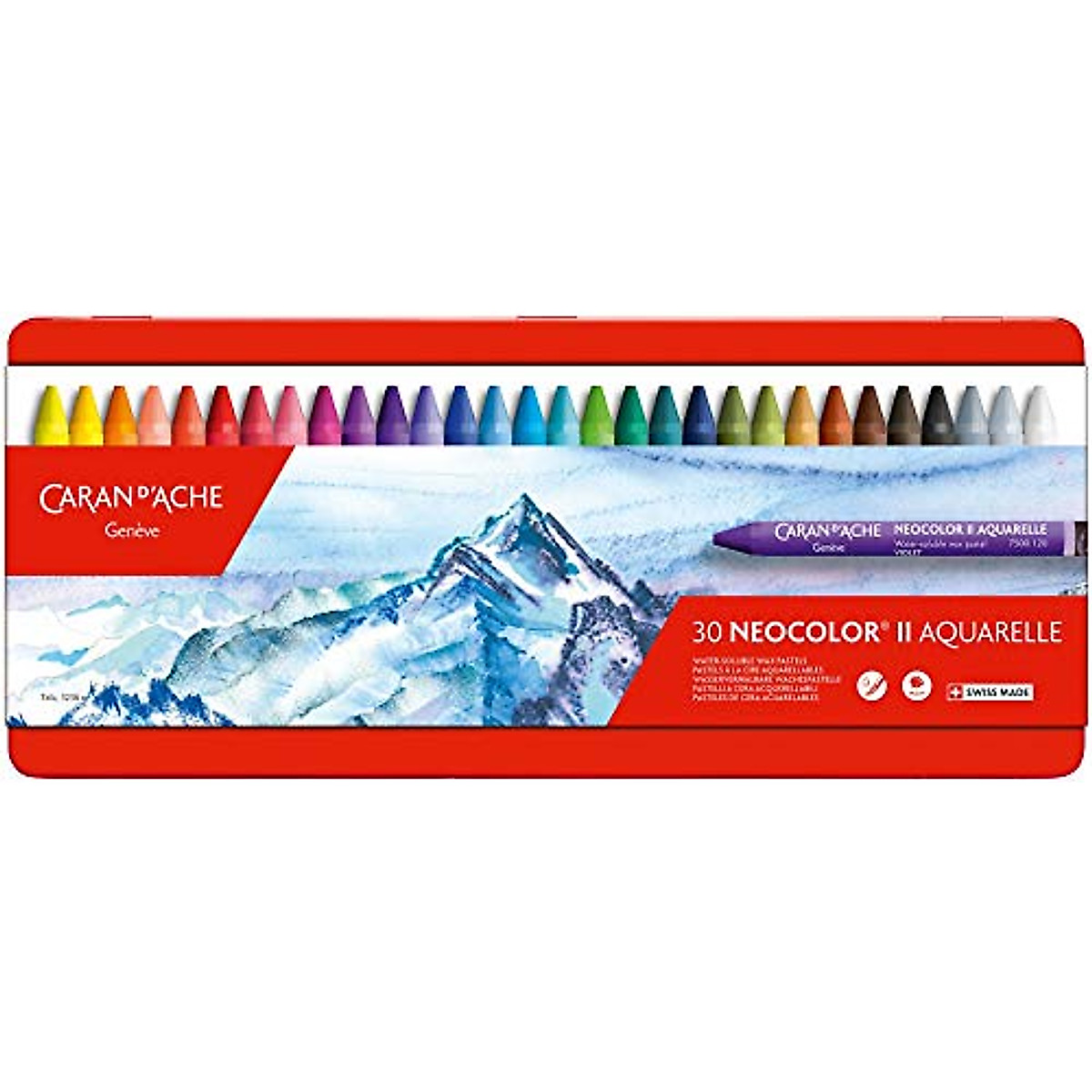 Caran d'Ache Classic Neocolor II Water-Soluble Pastels, 30 Colors