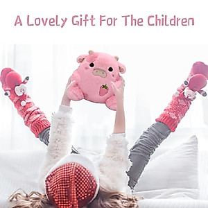 LMTGLDT Strawberry Cow Plushie Pillow Cow Stuffed Animal Toys, Cute Strawberry Cow Plush Home Decorations, Soft Stuffed Cow Doll Lovely Gifts for Kids