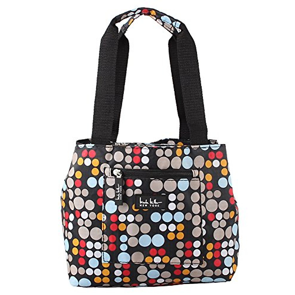 Nicole Miller Insulated Lunch Bag Tote –Open Cooler Ice Bag Lunch Box for Food with Drink Bottle Holder for Women, Men, Picnic, Boating, Beach, Fishing & Work(Bangles Red)