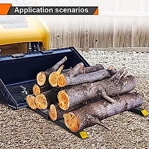 Clamp-On Pallet Forks 60" Total Length 4000 LB Capacity Heavy Duty Front Loader Forks for Loader Bucket Skid Steer Tractor