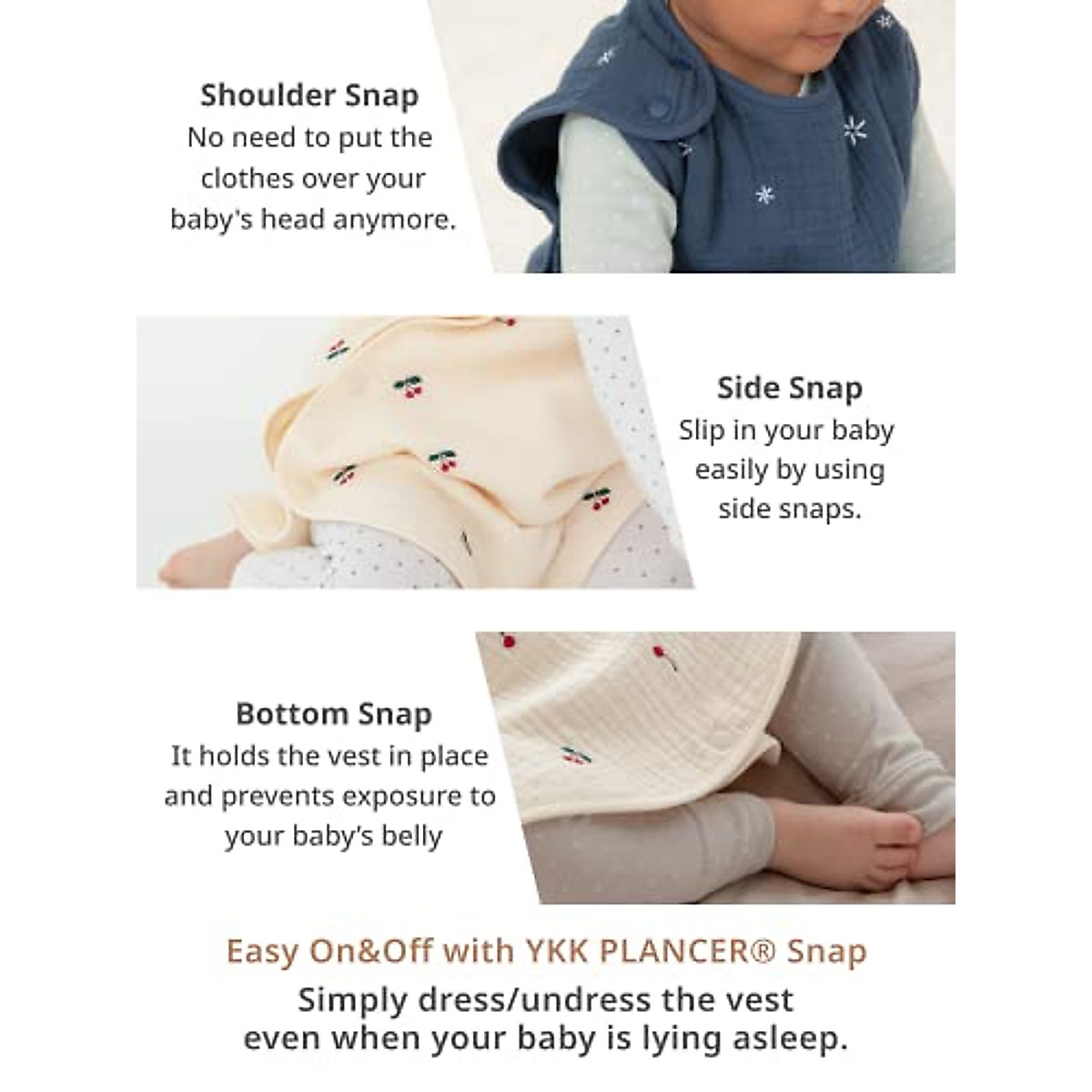 Konny Baby Sleep Sack - Wearable Blanket Sleeping Vest | 6-Layer Cotton Gauze Newborn Essentials Cloths | TOG 1.0 | 6 Months - 5T | (Navy Sparkle, Medium)