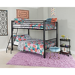 Powell Heavy Metal Bunk Bed, Full-Over-Full, Black