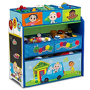 PZCXBFH 4-Piece Toddler Playroom– Set Includes Table and 2 Chairs and 6 Boxes of Toy Storage