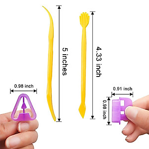 54PCS Plastic Alphabet Number Symbol Cookie Cutters and Mini Fondant Cake Decorating Mould Tools by CSPRING