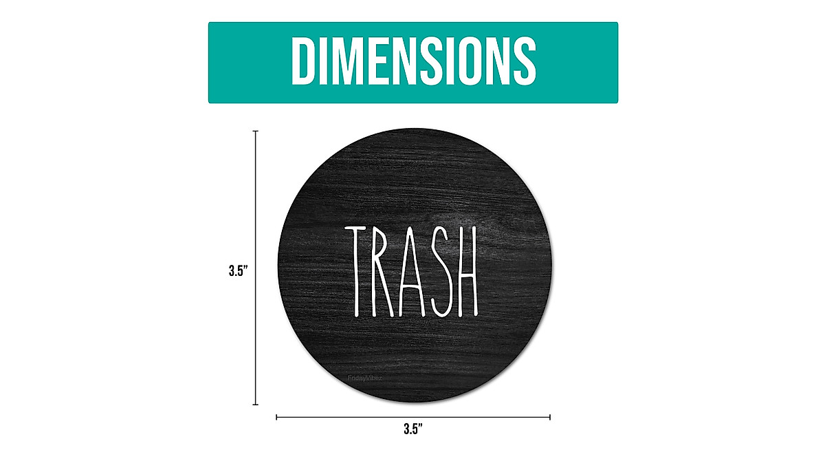 Rustic Trash & Recycle Magnets for Effortless Waste Sorting