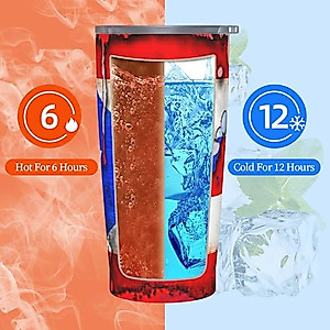 VKKOEWL Puerto Rico flag Stainless Steel Insulated Tumbler 20 Oz Travel Water Bottle Coffee Mug Drink Cup With Lid Straw