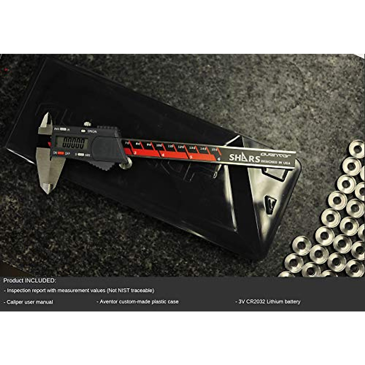 Aventor 0-6"/0-150mm Absolute DPS Digital Caliper IP54 Protection, Resolution 0.0005"/0.01mm 303-1551 S]