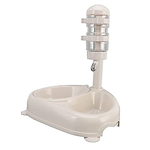 Zerodis Pet Water Dispenser Bowl, Automatic Pet Water Dispenser Dog Standing Water Food Feeder Prevent Slip Adjustable Height Cat and Dog Water Bowl
