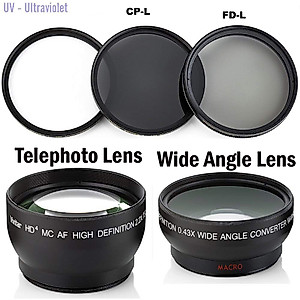 Professional Kit 55MM Accessory Bundle Kit for Nikon D3400 D5600 D3300 AF-P & DSLR Cameras, 12 Accessories for Nikon