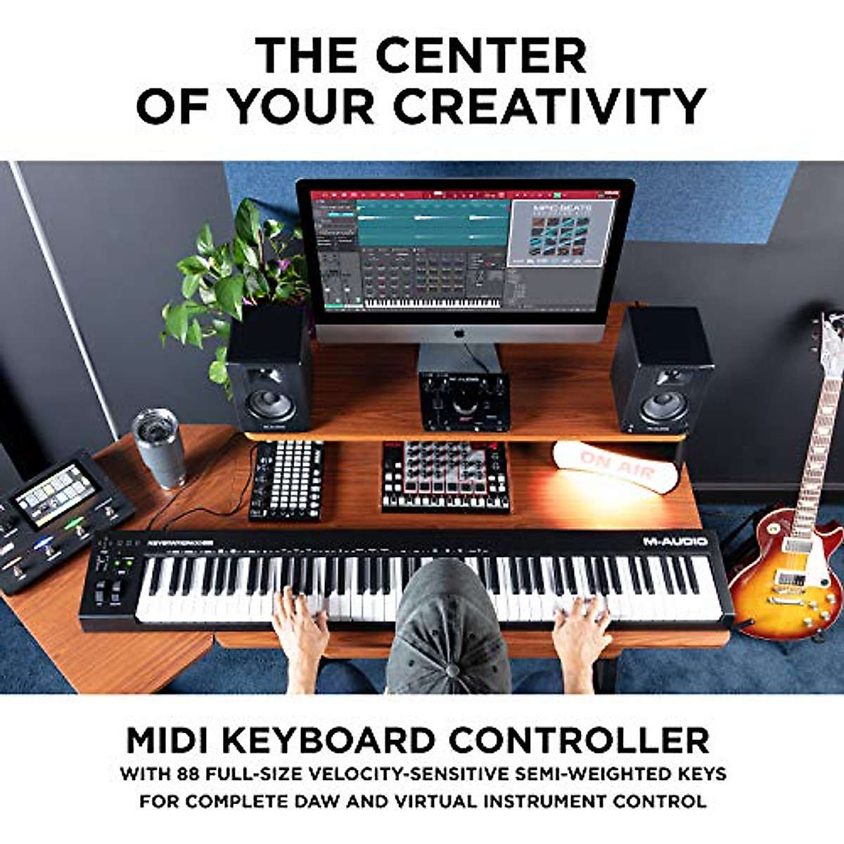 M-Audio Keystation 88 MK3 – 88 Key Semi Weighted MIDI Keyboard Controller for Complete Command of Virtual Synthesizers and DAW parameters